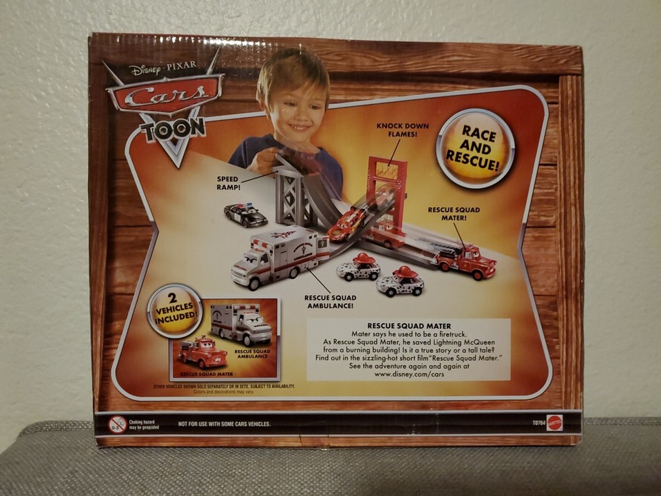 Disney Cars RESCUE SQUAD MATER Playset Track Set | eBay