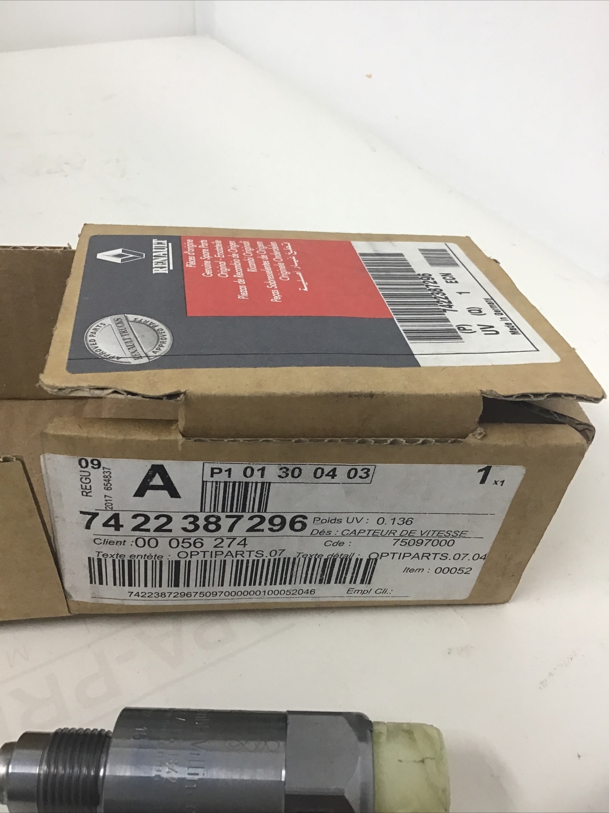 BRAND NEW SPEED SENSOR GENUINE RENAULT VOLVO 7422387296 VAT INCLUDED | eBay