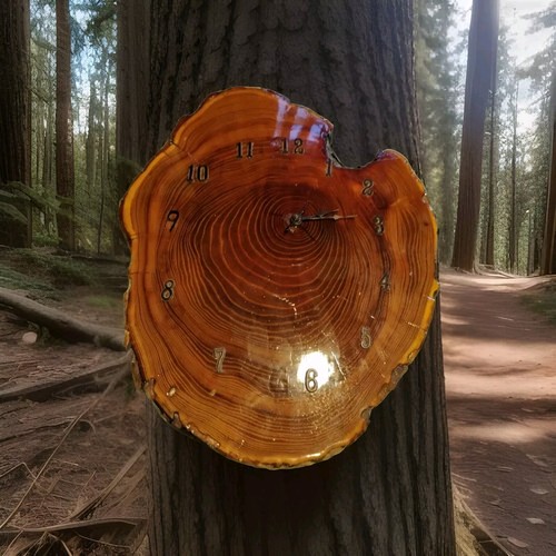 Beautiful Wood Slab Clock Tree Trunk Slice | eBay