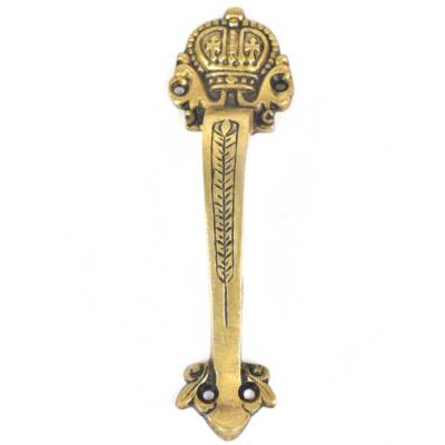 Beautiful ornate and classical design brass royal crown head door ...