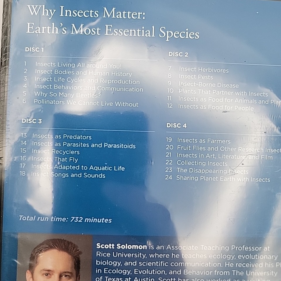 The Great Courses Why Insects Matter DVD & Guidebook Scott Solomon NEW ...