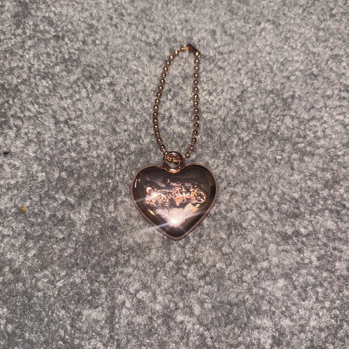 Coach Rose / Pink Heart Charm w/ Stagecoach Logo / Hang Tag New | eBay