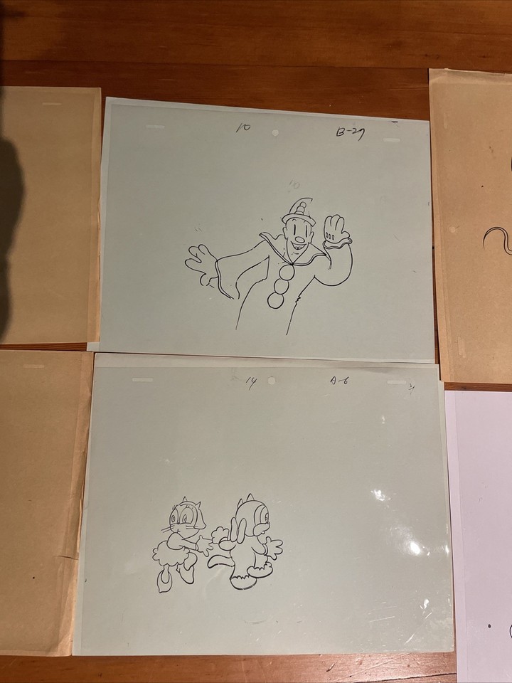 FLEISCHER STUDIOS animation Model Cels Line Art Cartoons Disney 1920’s ...