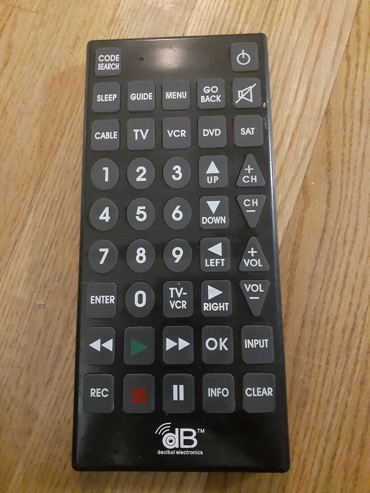 Decibel Electronics 8 in 1 Jumbo Universal Remote TV Control Works 11 ...