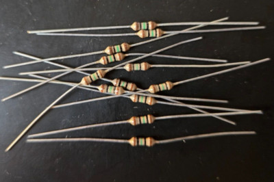 12pcs 105-ohm 1/4W 1% Metal Film Precision Axial Resistors ~ NEW ~ | eBay