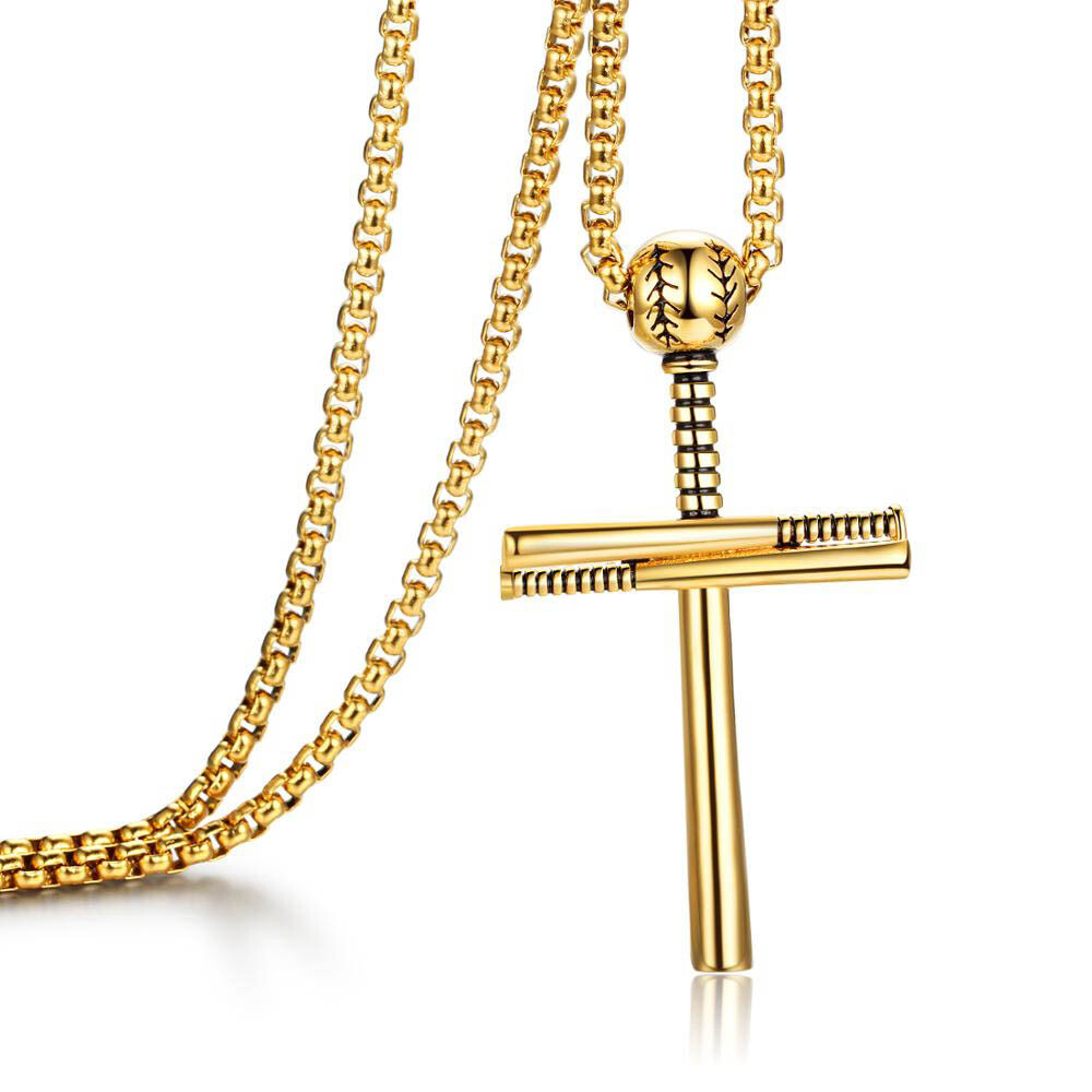 Baseball Bat Cross Necklaces For Men 5 Baseball Bat Cross Necklaces