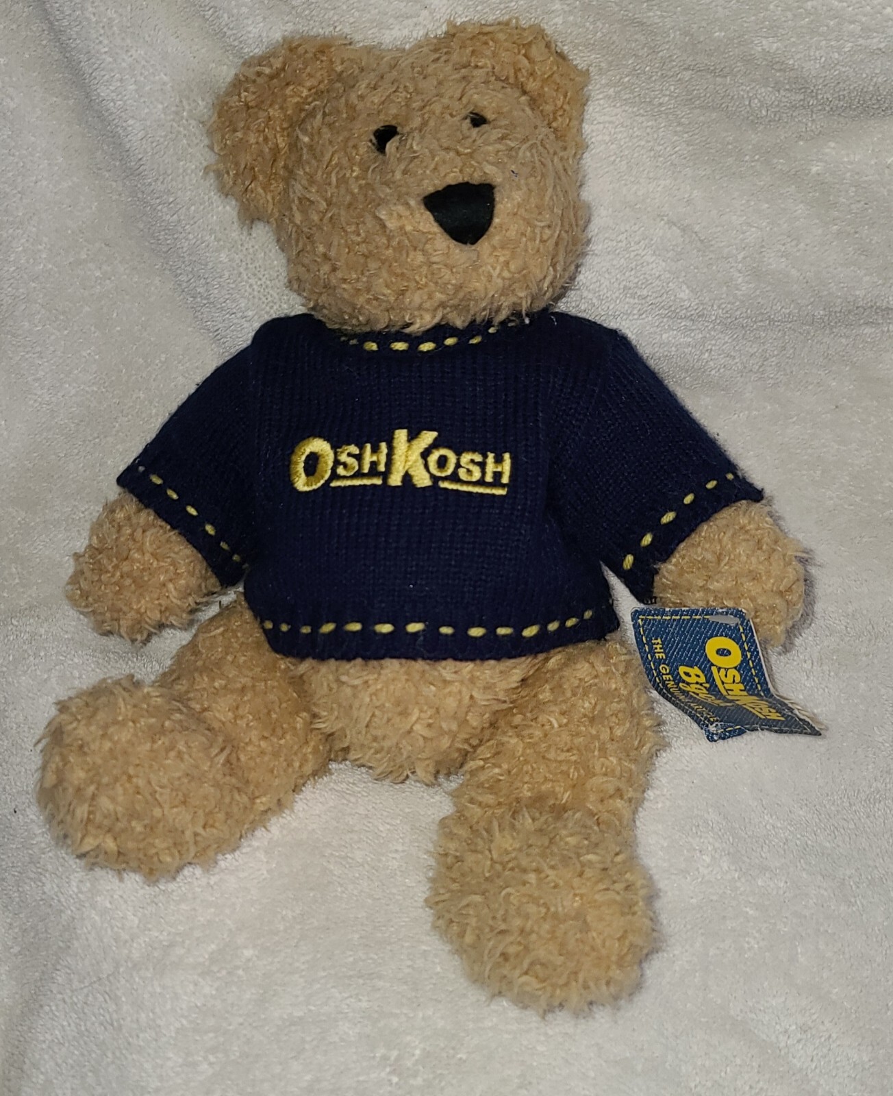 Vtg Eden OshKosh B'Gosh Jointed Teddy Bear Blue Sweater Jumper Plush ...