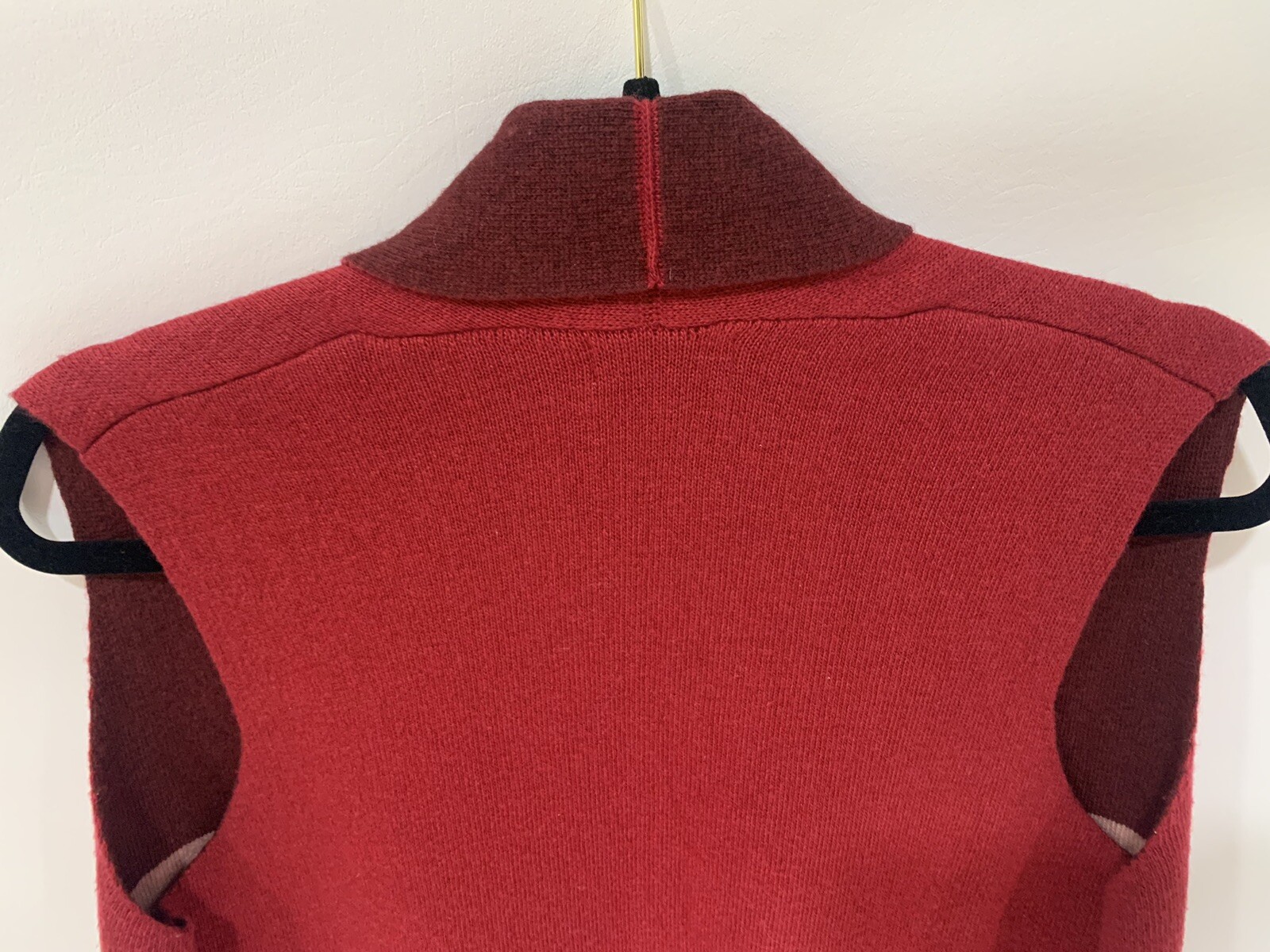 Bartolini Red Wool Cashmere Sweater Vest w/ Pockets * Italy *, Women's ...