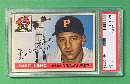 1955 TOPPS DALE LONG #127 PSA 5 EX PIRATES | eBay