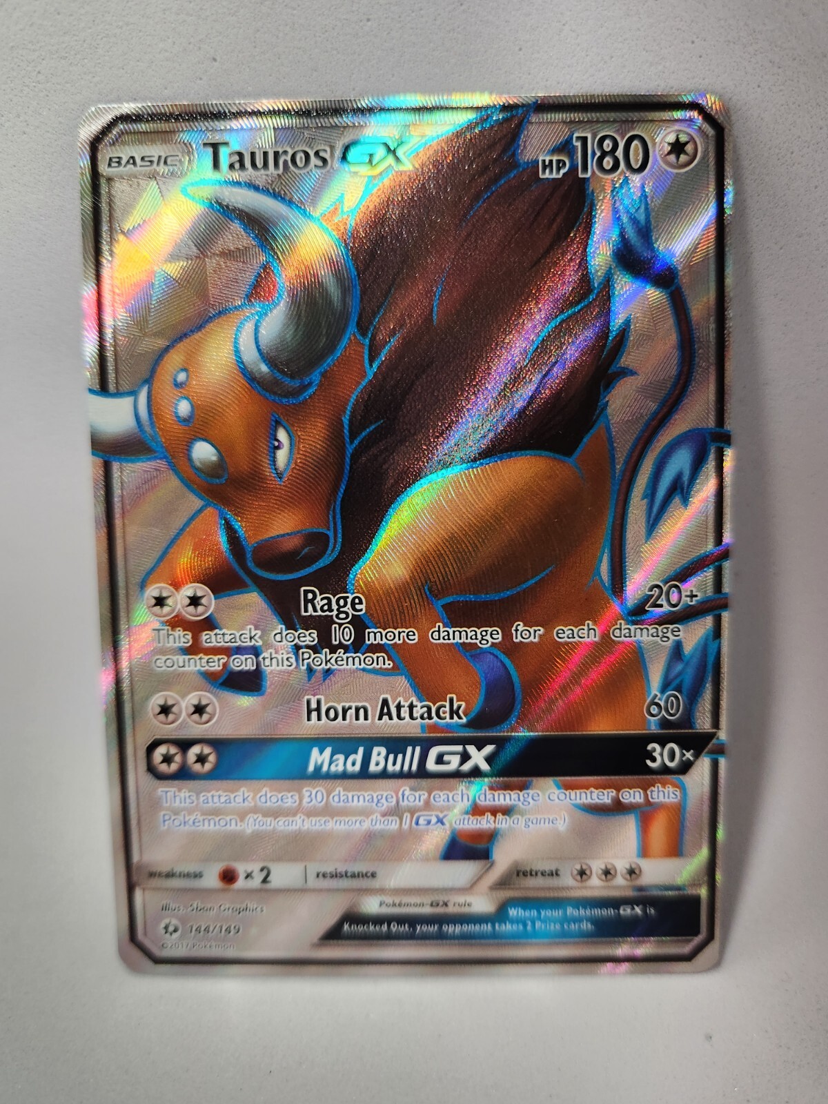 POKEMON TCG TAUROS GX 144/149 HOLO FULL ART RARE SUN & MOON - NM | eBay