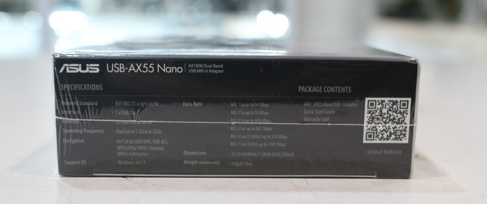 Asus USB-AX55 NANO AX1800 Dual Band WiFi 6 USB Adapter | eBay Australia