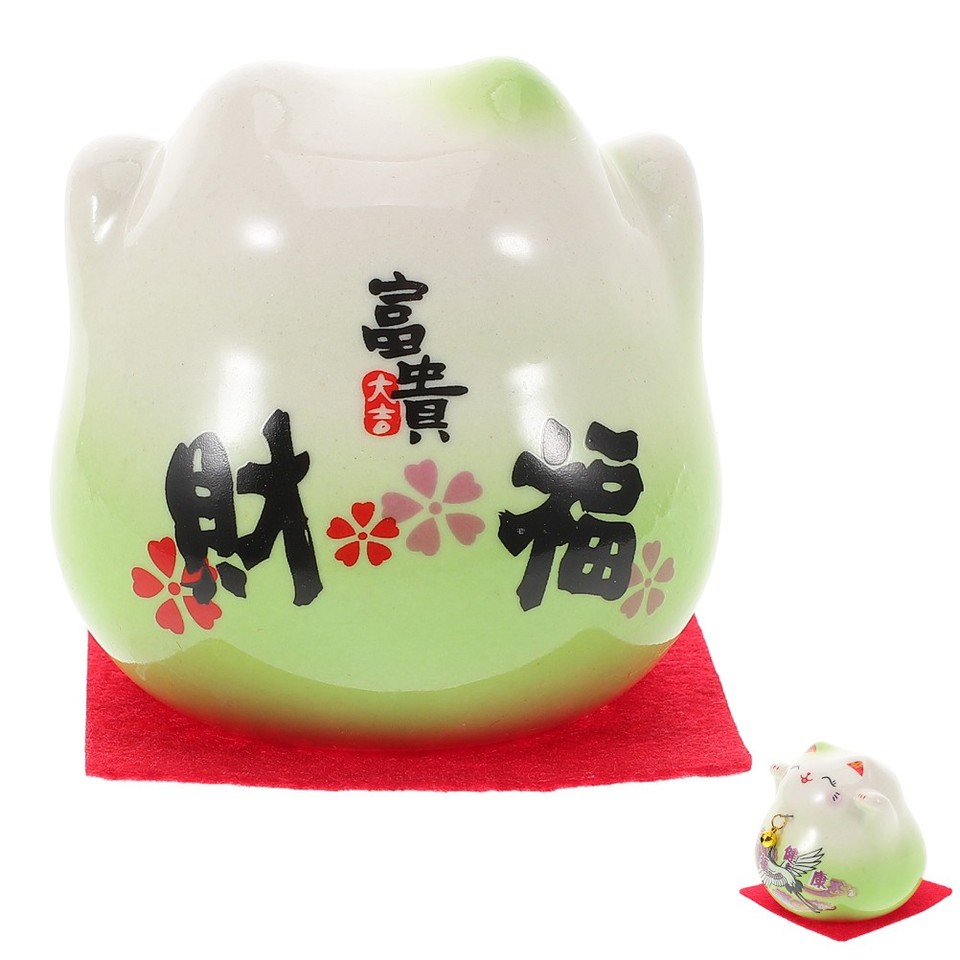 Cat Decoration Sculpture For Cat Lovers Maneki Neko Japanese Decorative ...