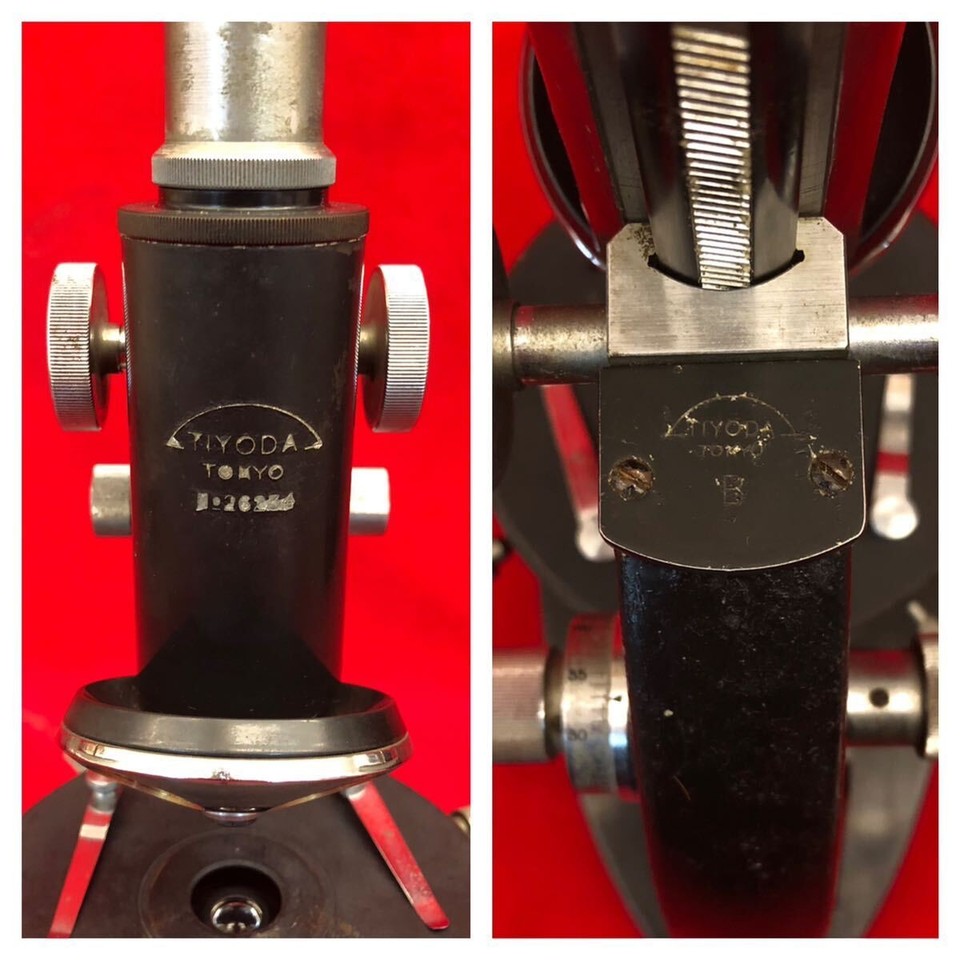 TIYODA TOKYO Microscope with Wooden Box B Eyepiece 7X/15X Objective ...