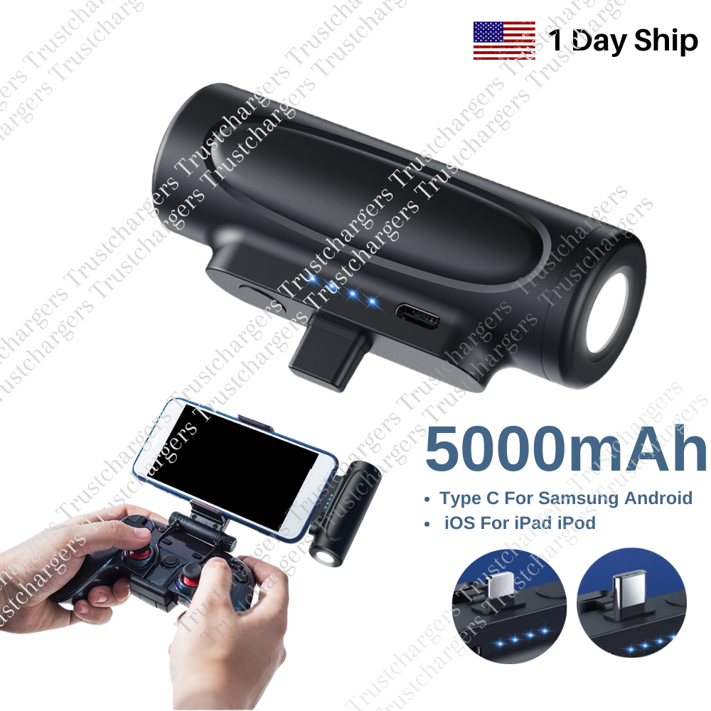 For iPhone Android Samsung 5000mAh Pocket Battery Charger Travel Power ...