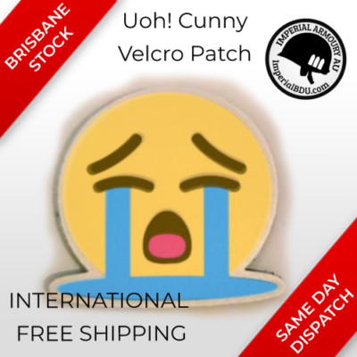 UOH Cunny Crying Face Emoji Morale Patch / Stick on patch (No ironing ...