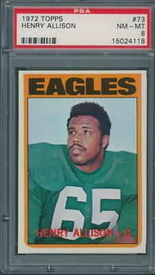1972 Topps #73 Henry Allison PSA NM-MT 8 *4118 | eBay