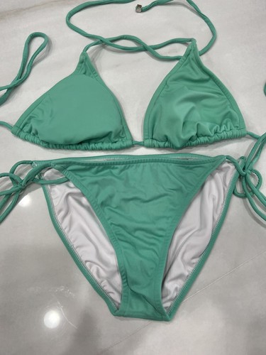 Venus Green/Jade Triangle String Bikini Top C & Bottoms 10 Perfect-NEW ...