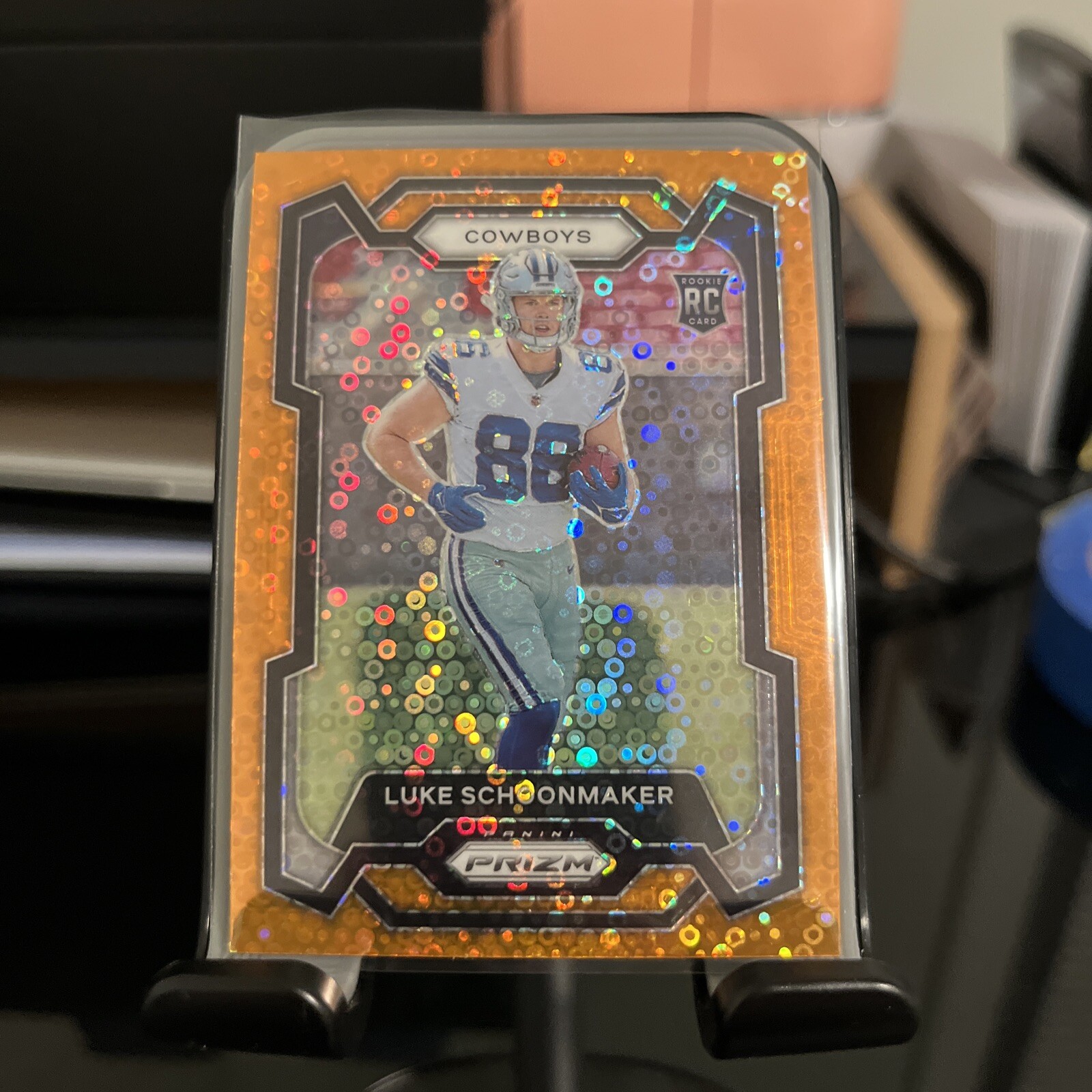 2023 Panini Prizm Luke Schoonmaker Orange Disco RC Rookie #325 Cowboys ...