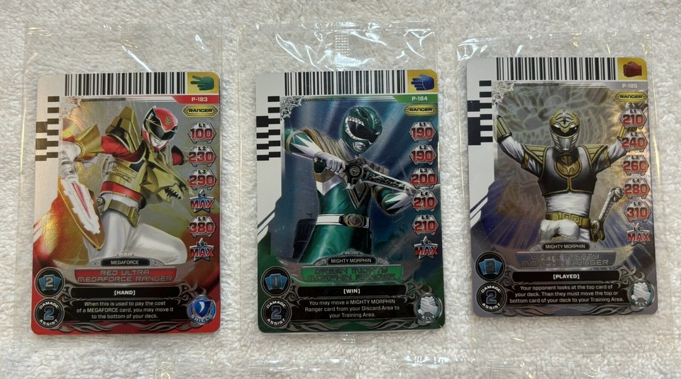 2013 SDCC Power Rangers Promo 5 Card Lot Green Red White Ranger ...