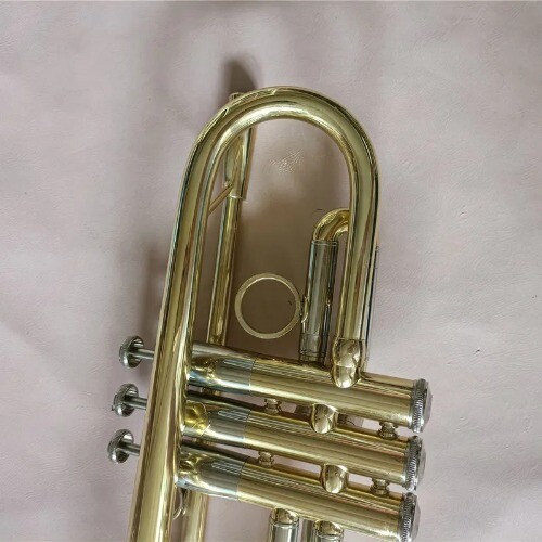 Bb Trumpet Gold Lacquer Silver Plated Trumpet Brass Musical Instruments ...