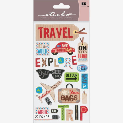 Travel Explore Trip World Destination Bags Sightseeing Road Sticko ...