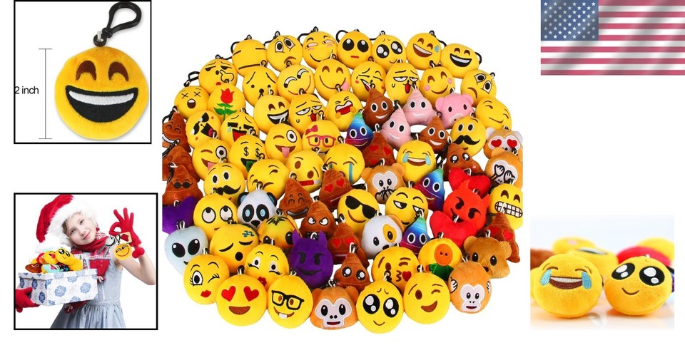 Mini Emoticon Keychain Plush - Fun Valentine's Day Gifts | eBay
