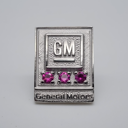 Vintage GM General Motors - 10k White Gold Filled Ruby - Employee Award ...