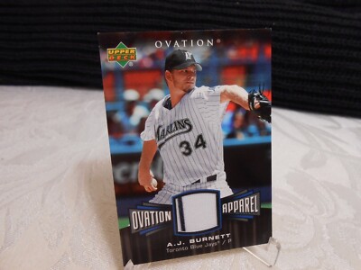 2006 Upper Deck Ovation Apparel A.J. Burnett #OA-AB Jersey - Florida Marlins | eBay