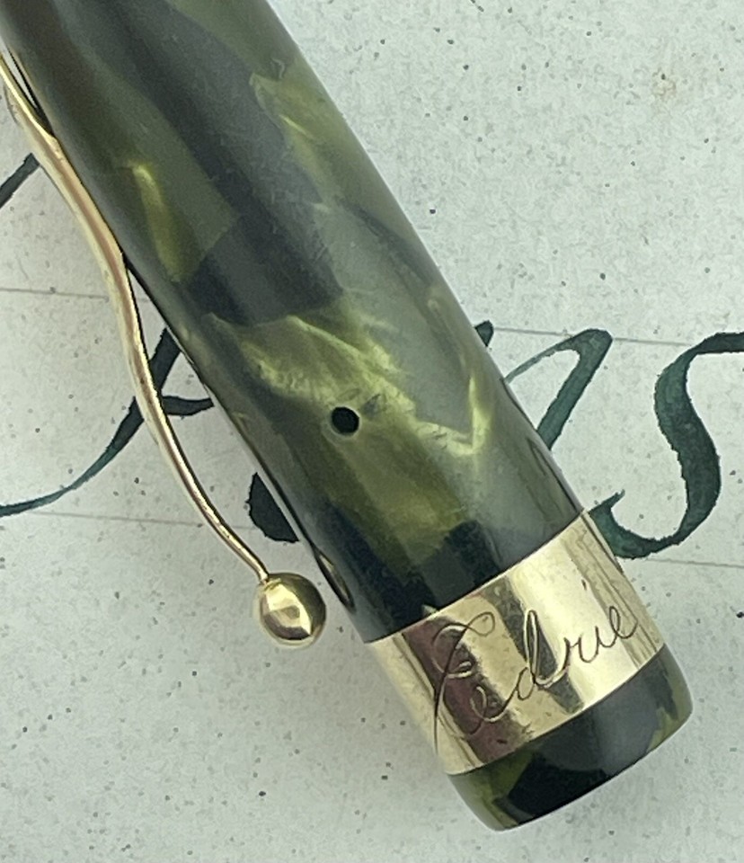 Sheaffer Autograph Fountain Pen ~ 14K Gold Band & Clip ~ New Sac ~ User ...