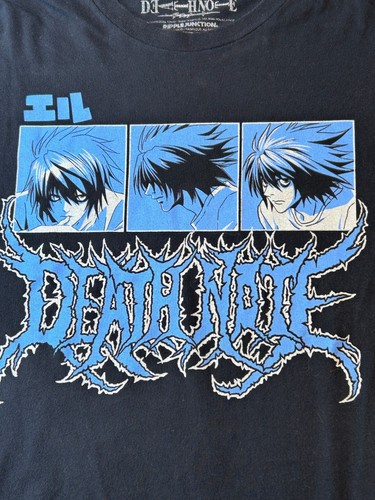 Death Note Unisex T-Shirt Large Black Graphic Print Short Sleeve Tee | eBay