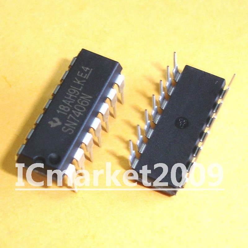 10 PCS SN7406N DIP14 7406 HEX Inverter Buffers/Drivers With High ...
