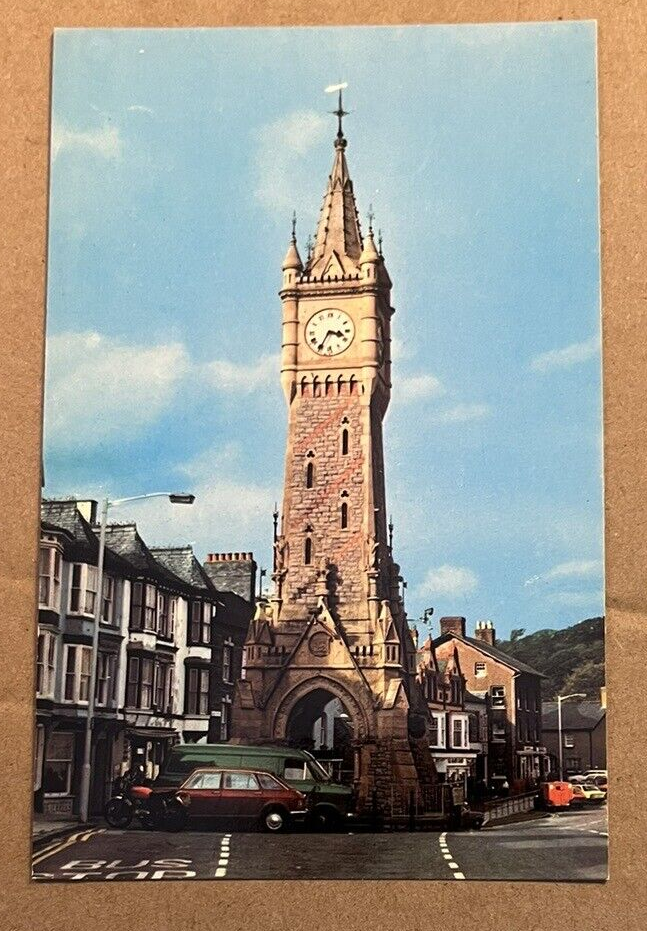 UNUSED POSTCARD - THE CLOCK TOWER, MACHYNLLETH, WALES | eBay UK