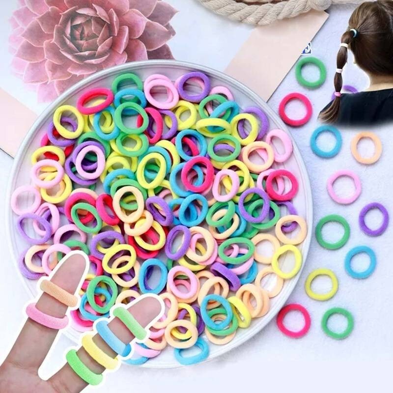 Baby Girl Hair Elastics Bobbles Small Kids Soft Bands Snag Free ...