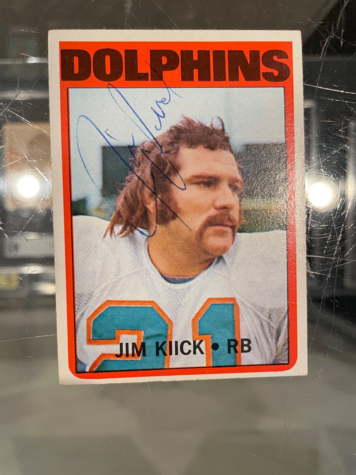 1972 TOPPS #9 JIM KIICK MIAMI DOLPHINS SIGNED AUTO FOOTBALL CARD | eBay
