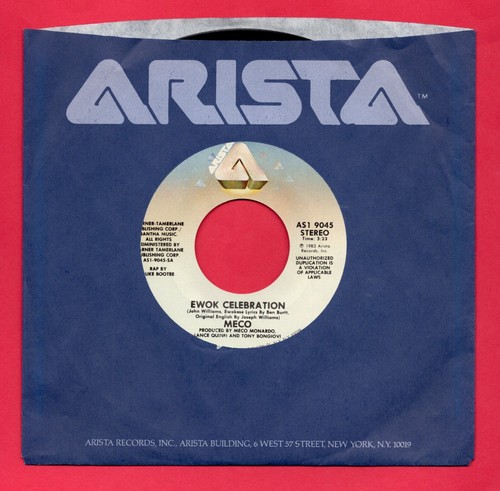 Meco Monardo Ewok Celebration Duke Bootee Lapti Nek 1983 45RPM Arista ...