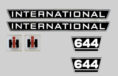 IHC Mc Cormick Traktor Aufkleber international 644 Emblem Sticker Label ...