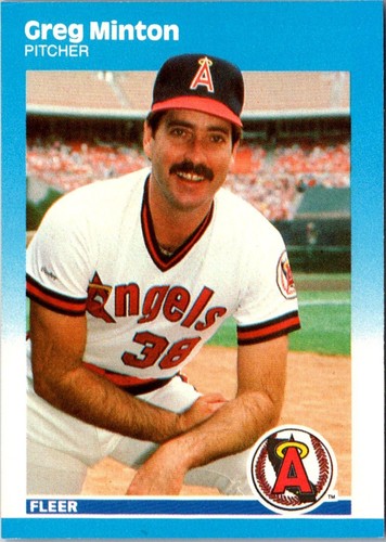 1987 Fleer Update Glossy Greg Minton #U-80 California Angels Baseball ...