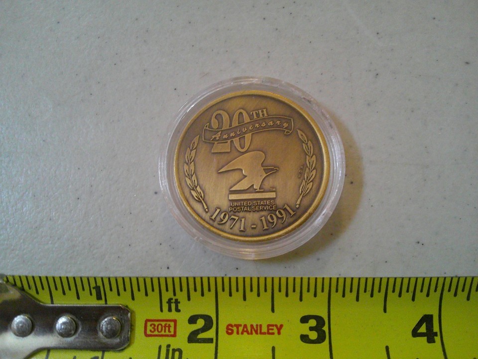 RARE 1971 / 1991 20TH USPS UNITED STATES POSTAL SERVICE COIN POST ...