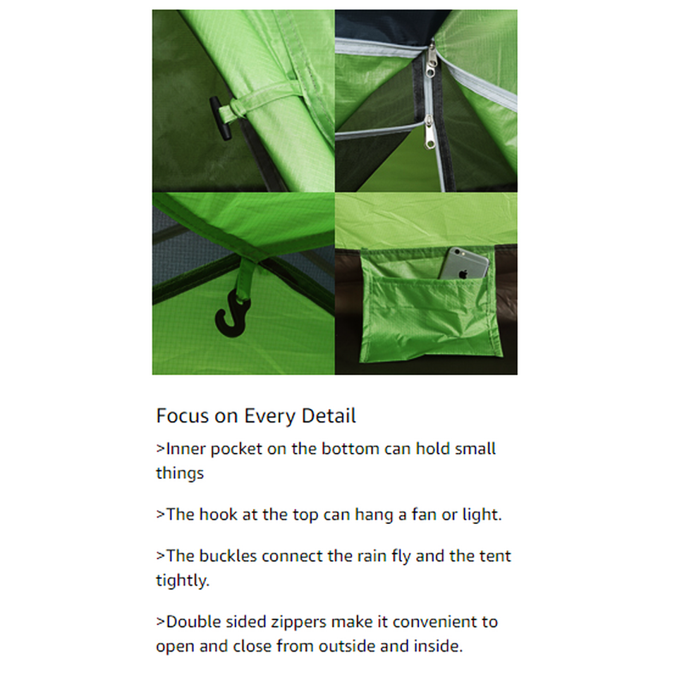 Small One Person Tent Waterproof Backpacking Tent Hiking Camping Sun ...