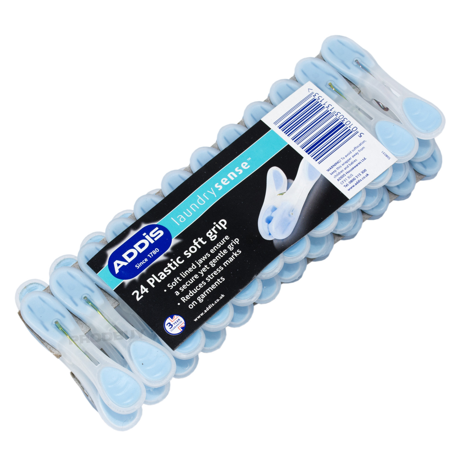 Addis Plastic Clothes Pegs Soft Touch Rubber Grip Laundry Airer Rotary ...