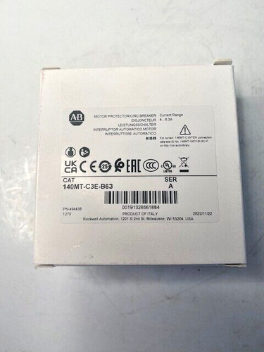 Allen Bradley 140MT-C3E-B63 Motor Protector Breaker Manual Motor ...