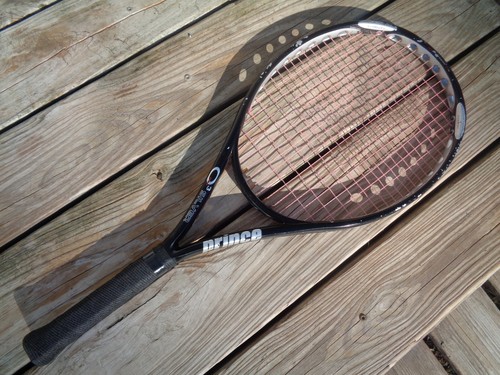 PRINCE O3 SILVER OVERSIZE TENNIS RACKET - 4 1/4" GRIP - 110 sq. in ...