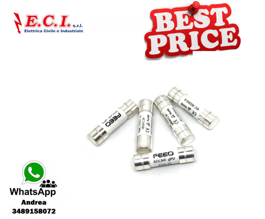 5 Pieces Fuses For Photovoltaic 10X38 Gpv 1000V 10A CH10 | eBay