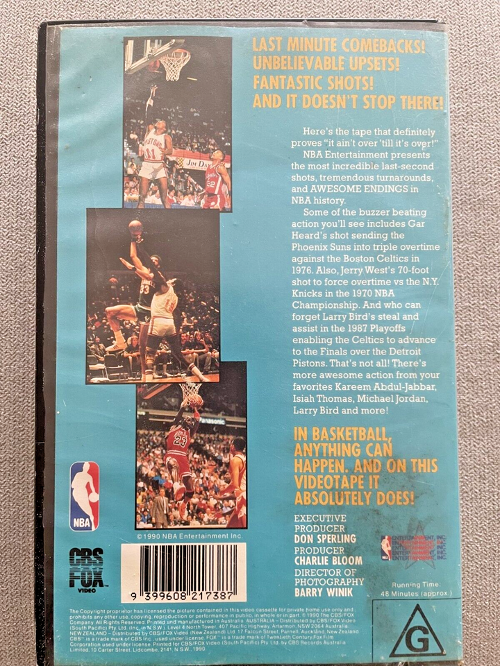 NBA Awesome Endings Basketball VHS video tape | eBay Australia