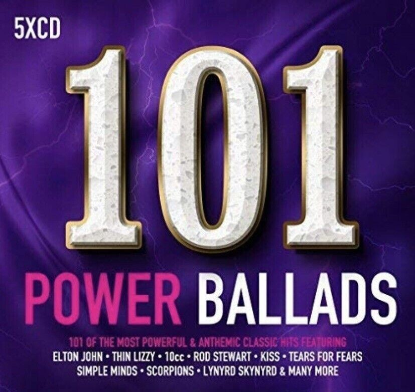 101 Hits Power Ballads CD (2017) NEW AND SEALED 5 Disc Album Box Set ...