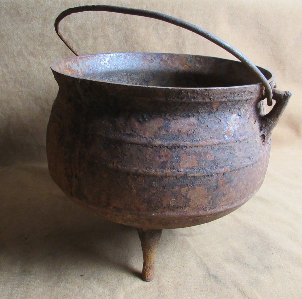 Civil War original Cast Iron Camp Kettle Pot 1860's | eBay