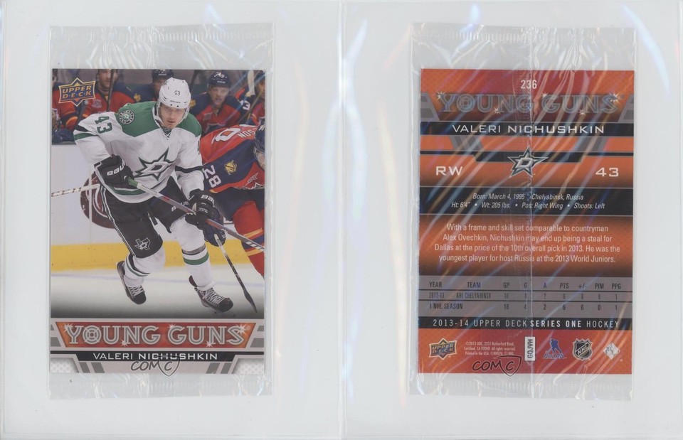 2013-14 Upper Deck Young Guns Oversized Valeri Nichushkin #236 Rookie ...
