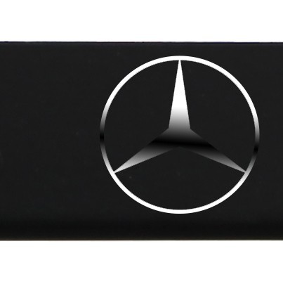 Mercedes Benz Matte Black Stainless Steel License Frame Laser Engraved ...