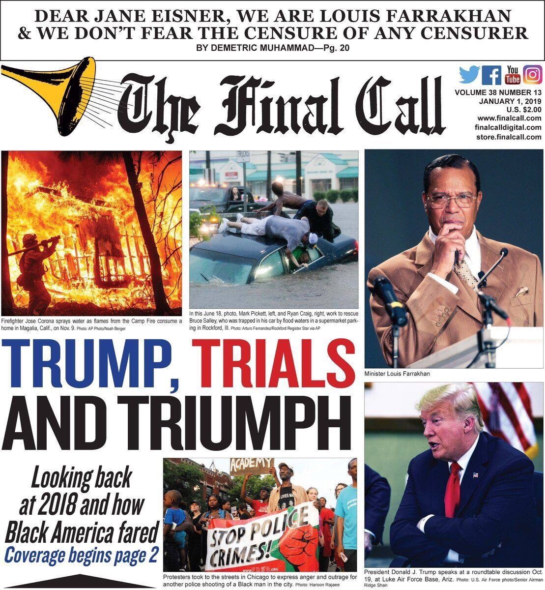 The Final Call Newspaper Vol 38. No. 13. January 1, 2019 | eBay