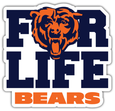 Chicago Bears For Life NFL Sport Car Bumper Sticker Decal "SIZES" | eBay